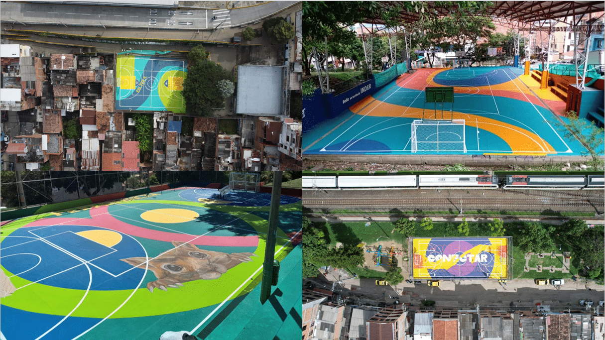 Pintuco: Restauración de 8 Canchas Polideportivas en el Valle de Aburrá